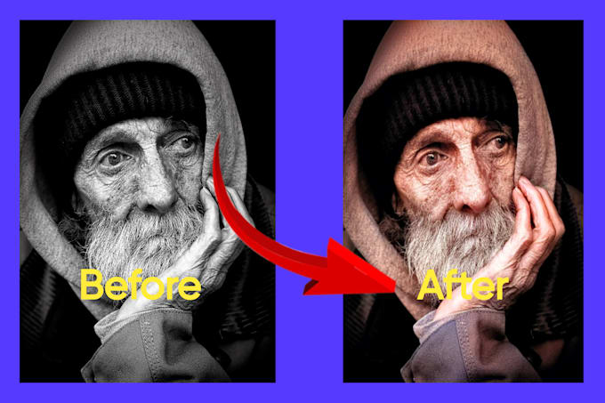 Amazing restore and colorize black and white old photo editing by ...