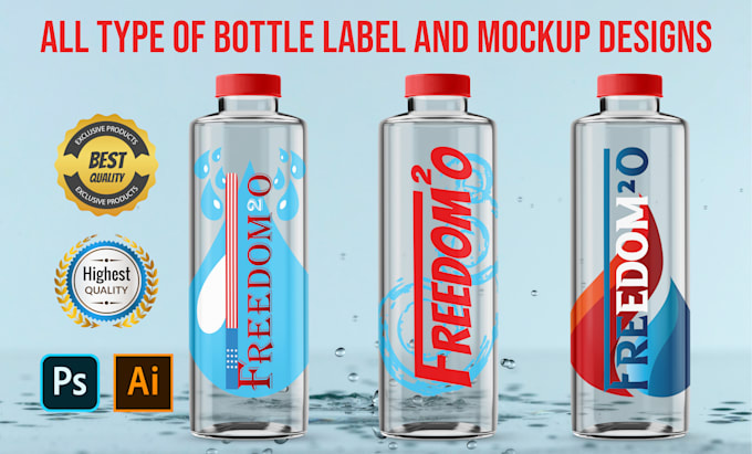 Do bottle label design water bottle and juice label designs by Rohail ...