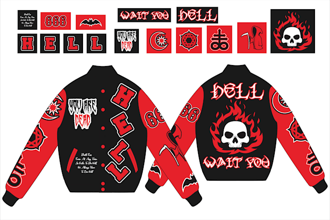 Design streetwear jacket or varsity letterman for clothing brand ...
