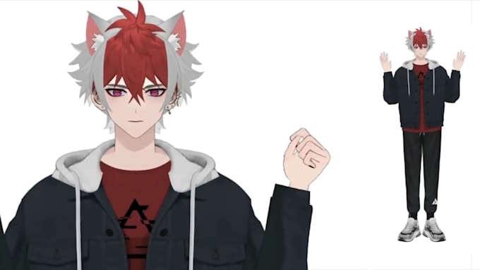 Draw 2d vtuber model, vtuber character in anime art, live2d rig, live2d ...