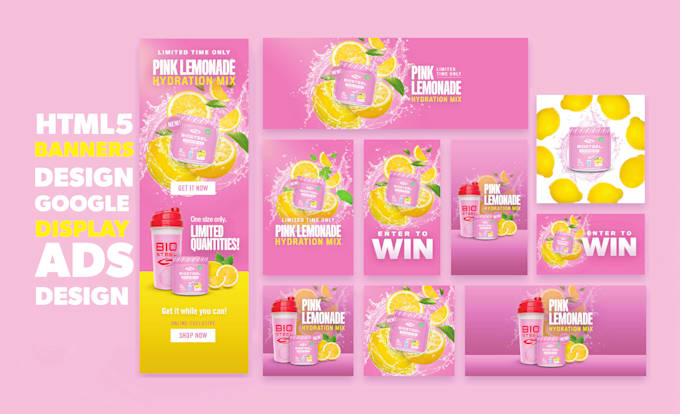 Design creative html5 banners, google display ads or adroll by ...