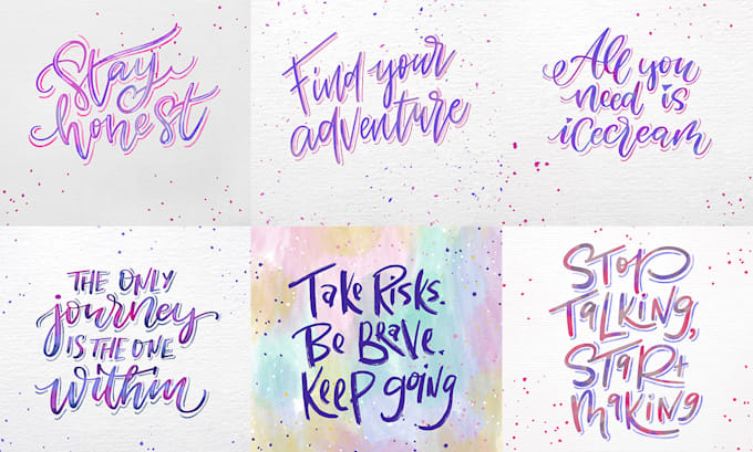 Illustrate your text in my hand lettering style by Asyavlasova | Fiverr