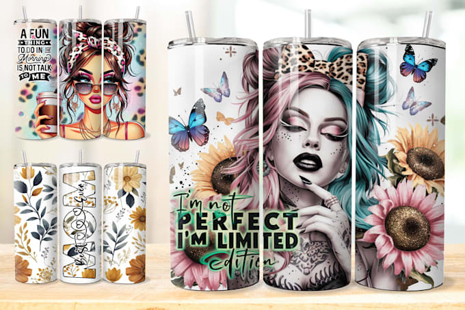 Create custom tumbler designs,20,30 oz free mockup by Twsquad1 | Fiverr