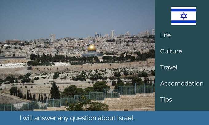 Answer any question about israel by Hannadesign19 | Fiverr
