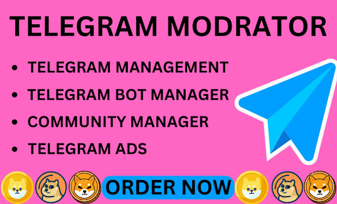 Be your telegram moderator,setup telegram ads hype solana meme coin to ...