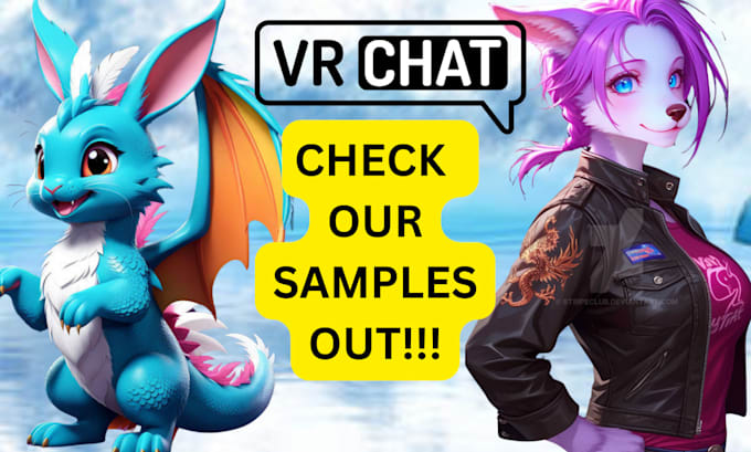 Create a custom 3d furry and anime vrchat avater model, vroid, vrc ...