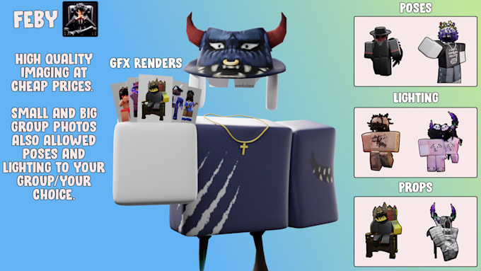 Create a 4k render roblox avatar of your choice by Delayedair | Fiverr
