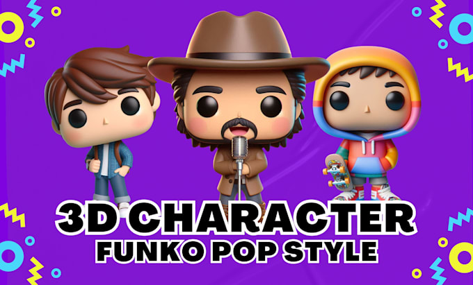 Do 3d cute character modeling in funko pop style by Creative3d_hub | Fiverr