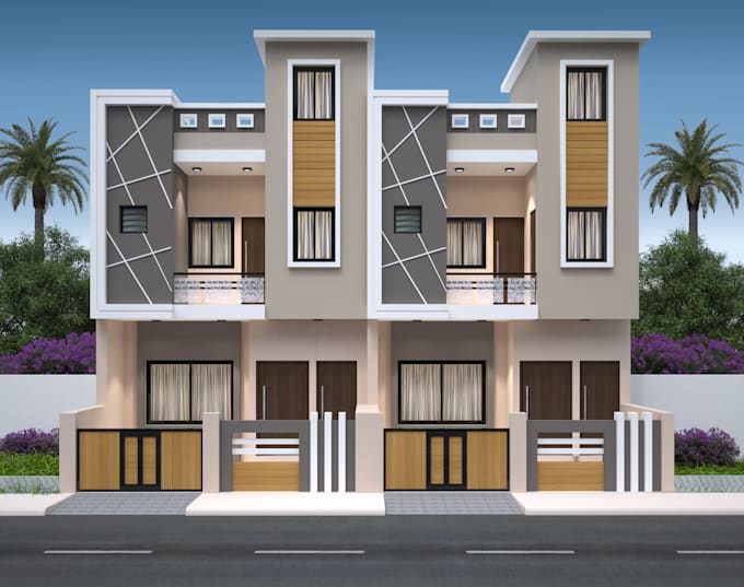 Do draw 3d elevation, rendering of 2d elevations by Razvidesign | Fiverr