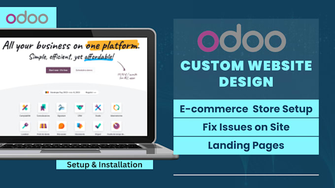 Design and customize an professional ecommerce odoo website by Rockeybail | Fiverr