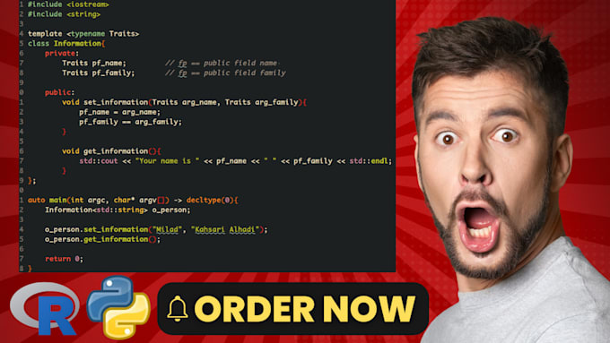 Do python, java, cpp, and r programming language projects by Imran_3719 | Fiverr