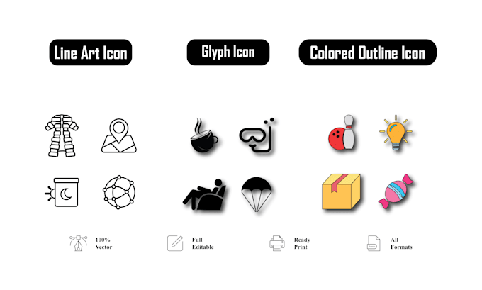 Create custom vector line art icon design for you by Eman_graphic | Fiverr