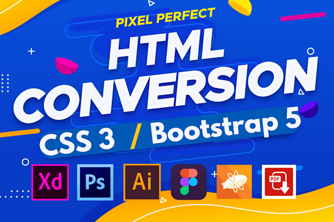 Convert figma, adobe xd, psd designs to html responsive website bootstrap 5 by Anas_ahson | Fiverr