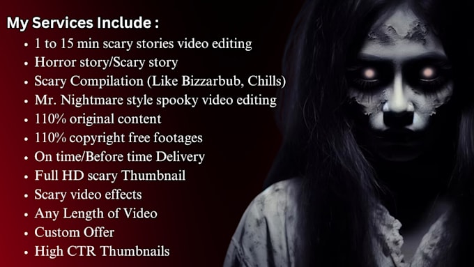 Create horror story, scary story for horror story youtube channel by Shabana225 | Fiverr