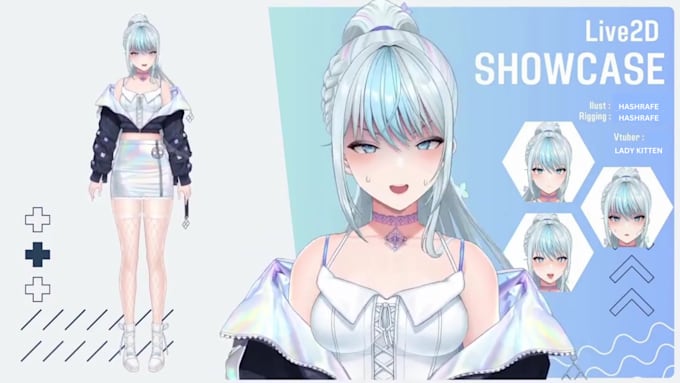 Draw and rig 2 vtuber model, vtuber design anime for vtube studio by ...