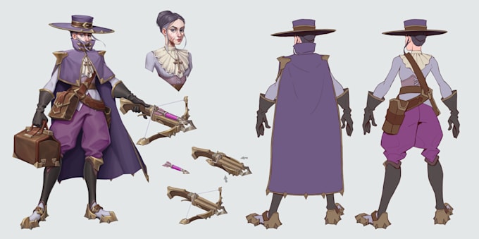 Create 2d character design and concept art for you by Anjtim | Fiverr