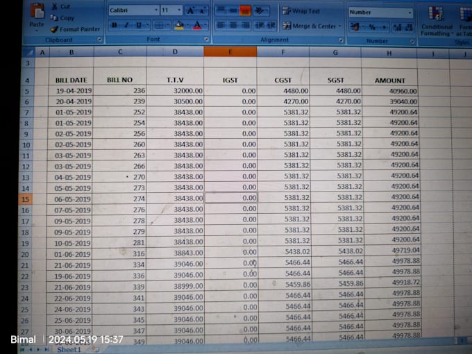 Do ms excel work formatting gst tds income tax accounting by Dasbimal8473 | Fiverr