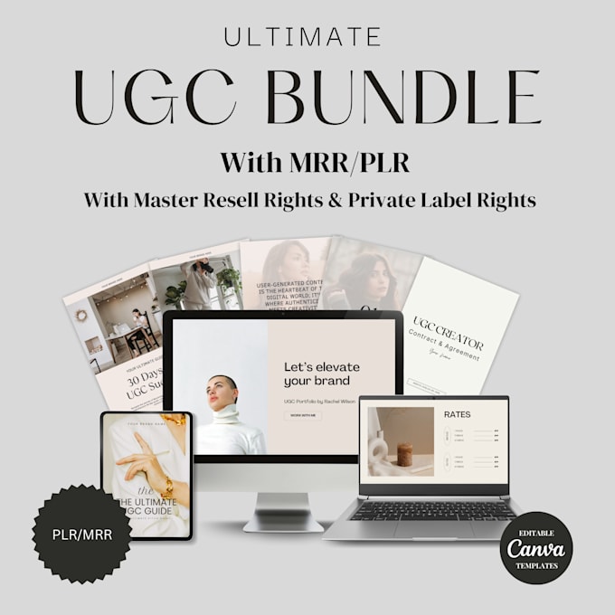 Ugc canva bundle for ugc creators user generated content private label ...