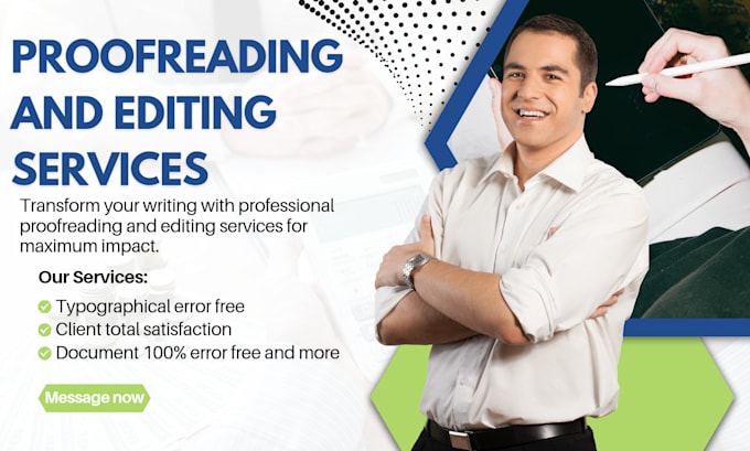 Proofread and edit any documents professionally by Marinet_john | Fiverr