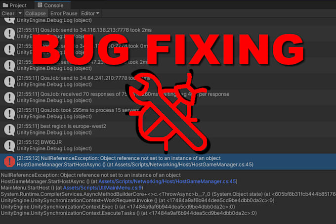 Fix bugs and erros in your unity game by Julioschuambach | Fiverr