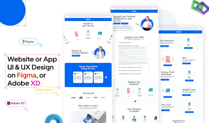 Design landing page ui ux, figma website design, home page ui ux, uiux by Graphictechie99 | Fiverr