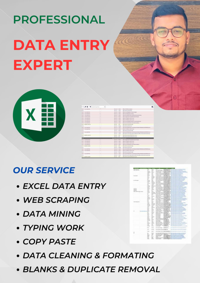 Do Excel Data Entry Copy Paste Data Mining File Conversion And Web Scrapping By