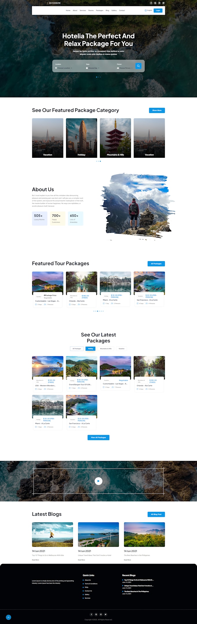 Create hotel booking and resort booking management website by Amrithhun | Fiverr