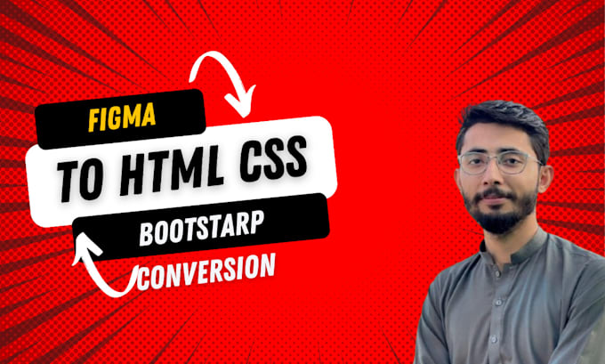 Convert figma to html css responsive bootstrap by Hamza0854 | Fiverr