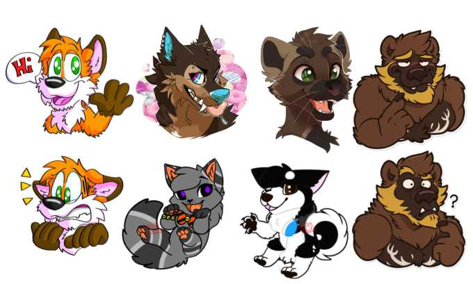 Do Custom Furry Telegram Stickers Pose Discord Furry Animated Twitch