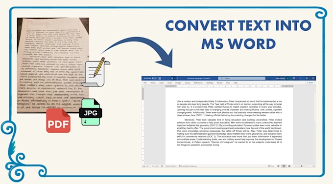 Type handwritten files into microsoft word by Saharfatima71 | Fiverr