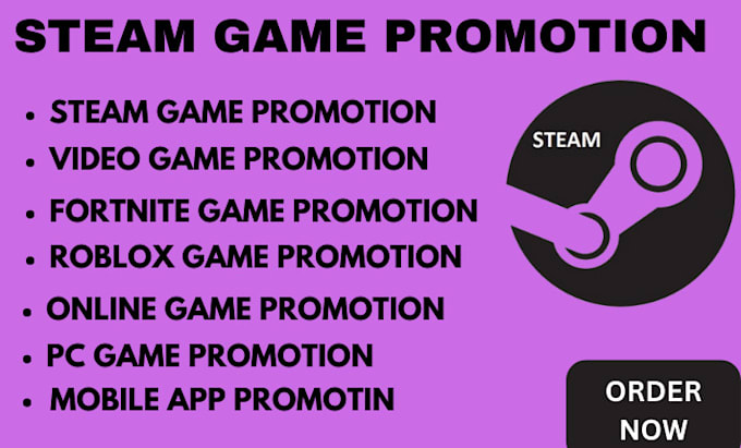 Steam game promotion, roblox game promotion, steam game marketing ...