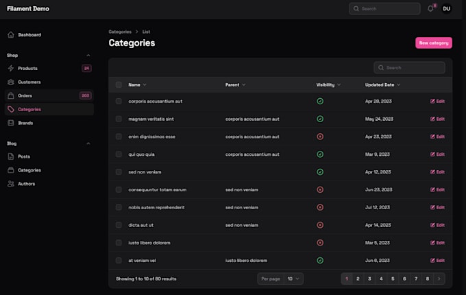 Build crud and admin panels for your website with filament and laravel by Mzx_21 | Fiverr