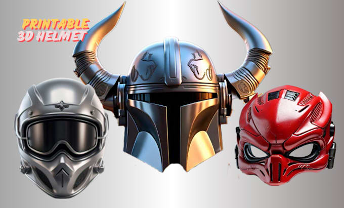 Printable helmet, sculpt 3dmask cosplay, 3d model helmet, helmet for 3d ...