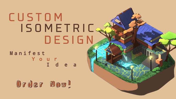 Create custom isometric design illustration by Prentender | Fiverr