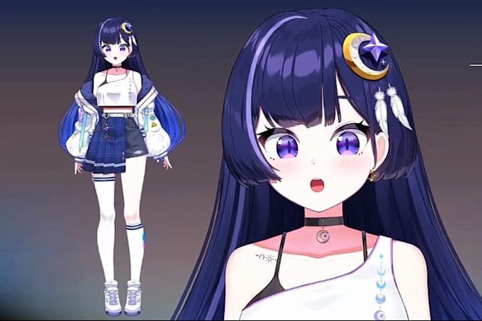 Draw and rig live2d vtuber, vtuber commission, live2d vtuber model 2d ...