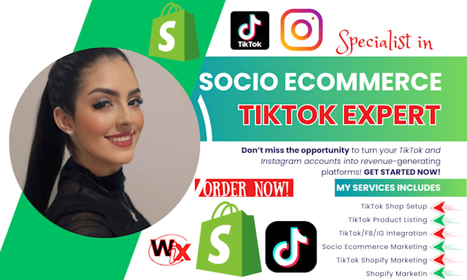 Setup tiktok shop, instagram shop, facebook shop, shopify dropshipping ...