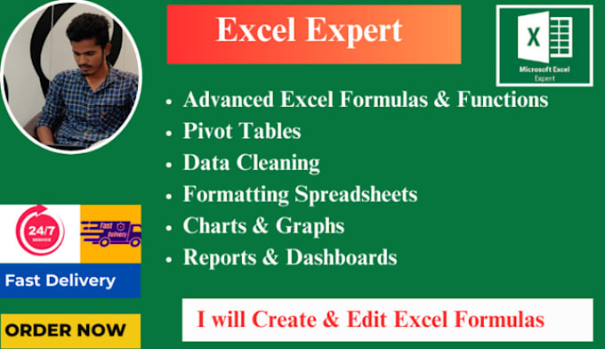 Create and edit excel formulas, pivot tables and conditional formatting by Naveenchennam | Fiverr
