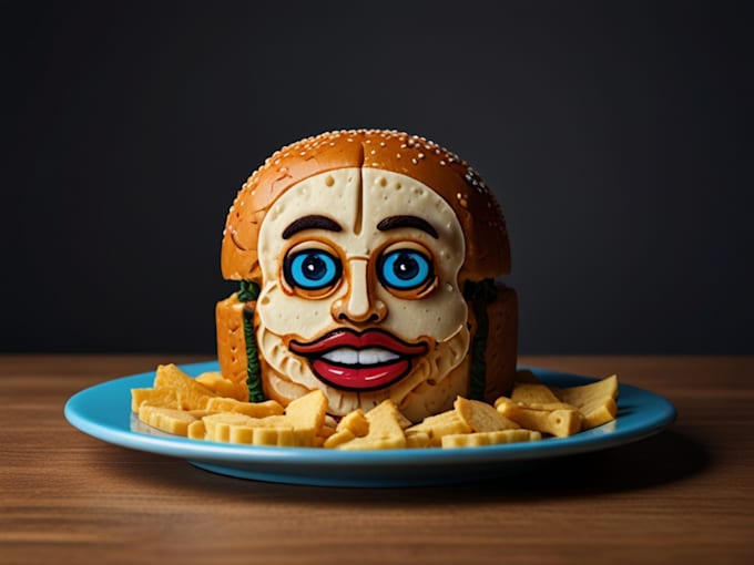 Make a food pop art of your food by Cynthyne | Fiverr