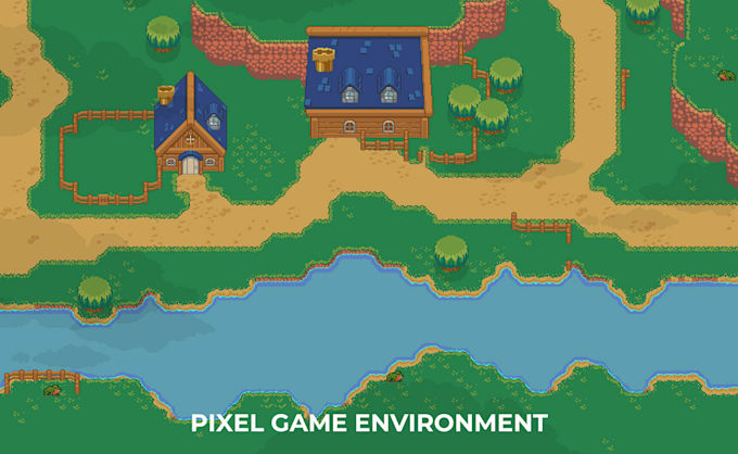 Draw 2d pixel art environment 2d pixel art tileset pixel map 2d pixel ...