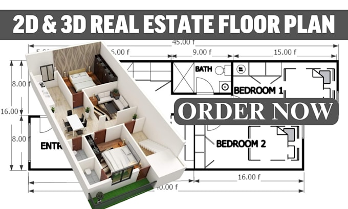 Draw floor plan for real estate property listing floor plan by ...