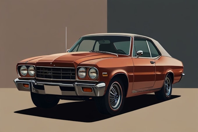 Draw your car into vector cartoon portrait by Foodreok | Fiverr