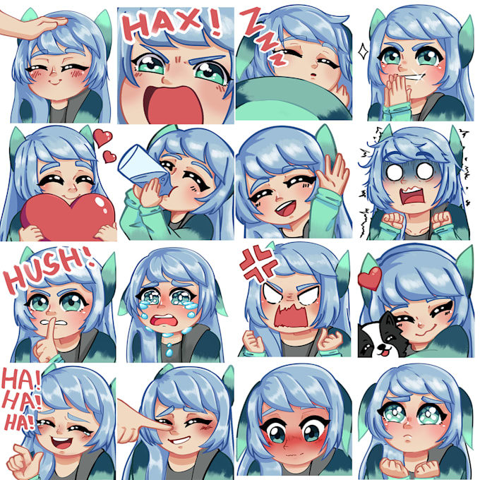 Draw custom emotes for twitch, youtube, and discord by Cubydubs | Fiverr