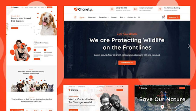 Design affordable charity,donation, fundraising,ngo,nonprofit wordpress ...