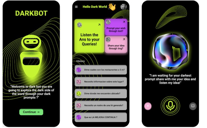 Design chatbot or open ai mobile app ui ux by Ali_sinaan | Fiverr