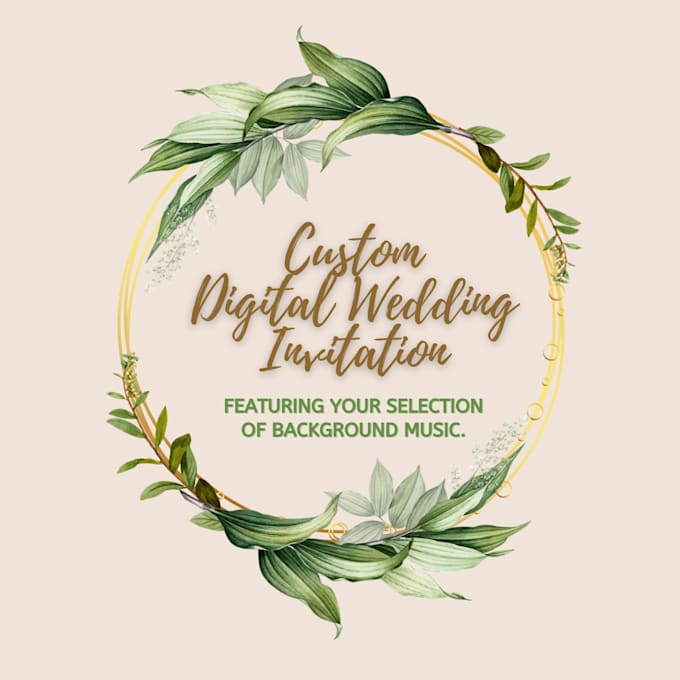 Make digital wedding invitation for you by Julia_panis | Fiverr