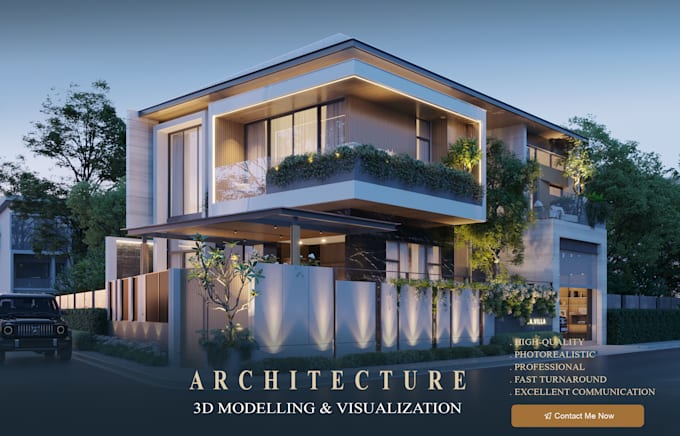 Design modern homes with custom 3d rendering by Ktslevantuan | Fiverr