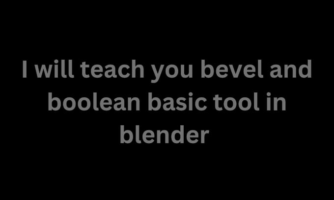 Teach you bevel and boolean basic tool in blender for 5 days by ...