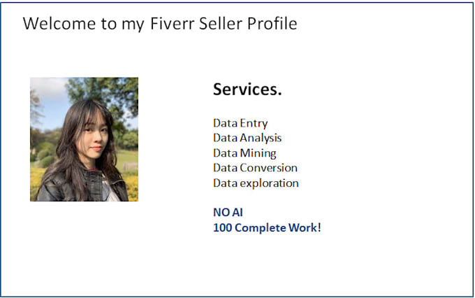 Do data entry, analysis and visualization by Sarah_jss | Fiverr