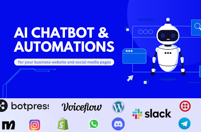 Create ai bots for discord, instagram, slack, telegram, facebook, whatsapp, etc by M_zafarr | Fiverr