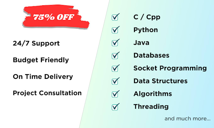 Write C C Plus Plus Java Python Code For Coding Tasks By Emily3438 Fiverr